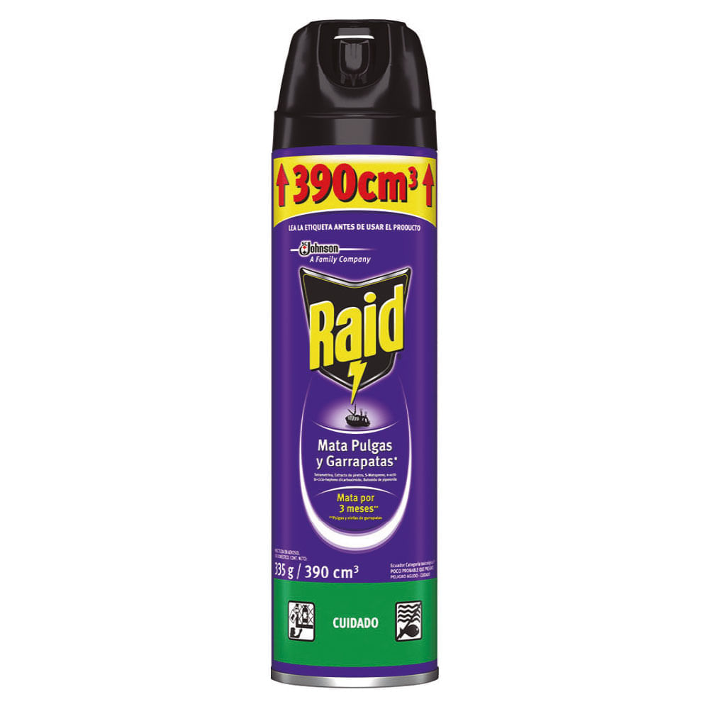 Insecticida en Aerosol Raid Mata Pulgas y Garraptas Fórmula ...