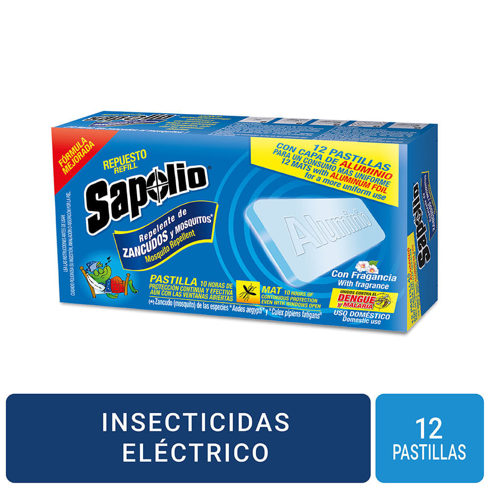 Repelente en Pastillas de Zancudos y Mosquitos Sapolio 12un - Metro.pe