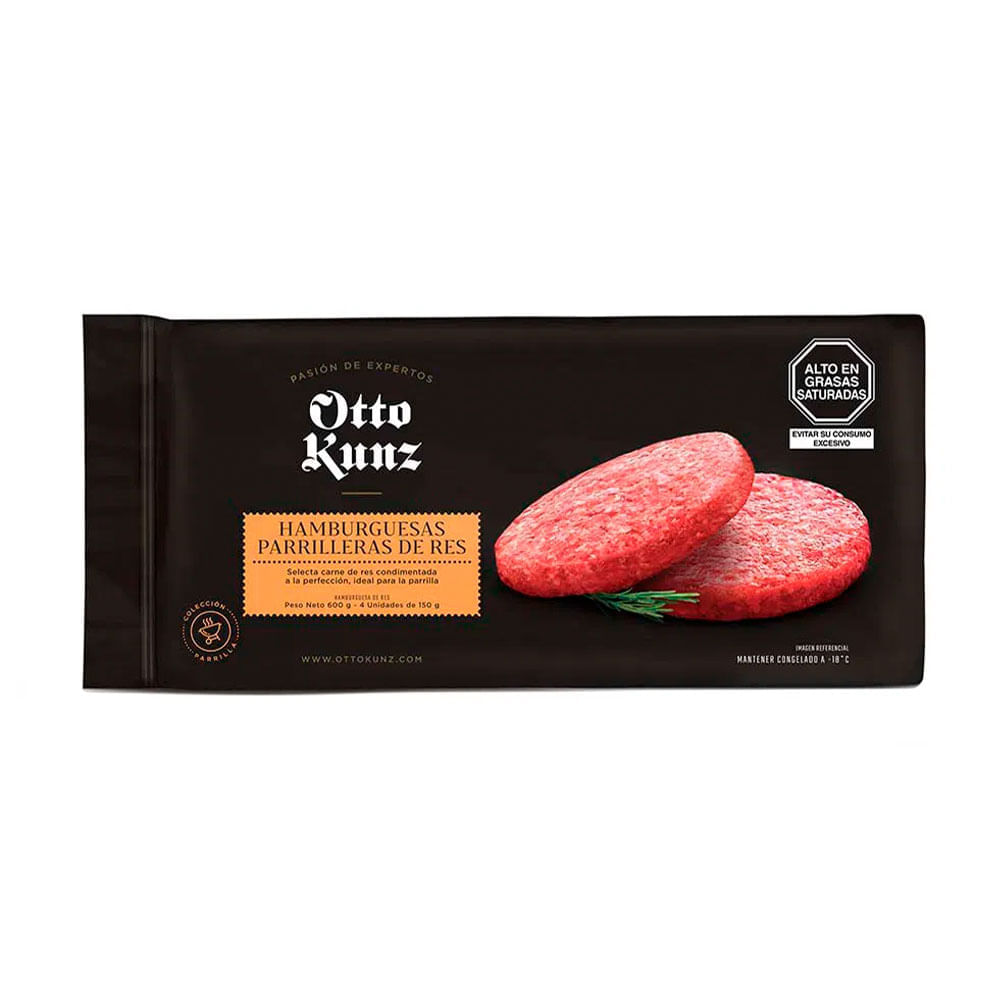 Hamburguesa Parrillera de Res Otto Kunz 4un - Metro.pe