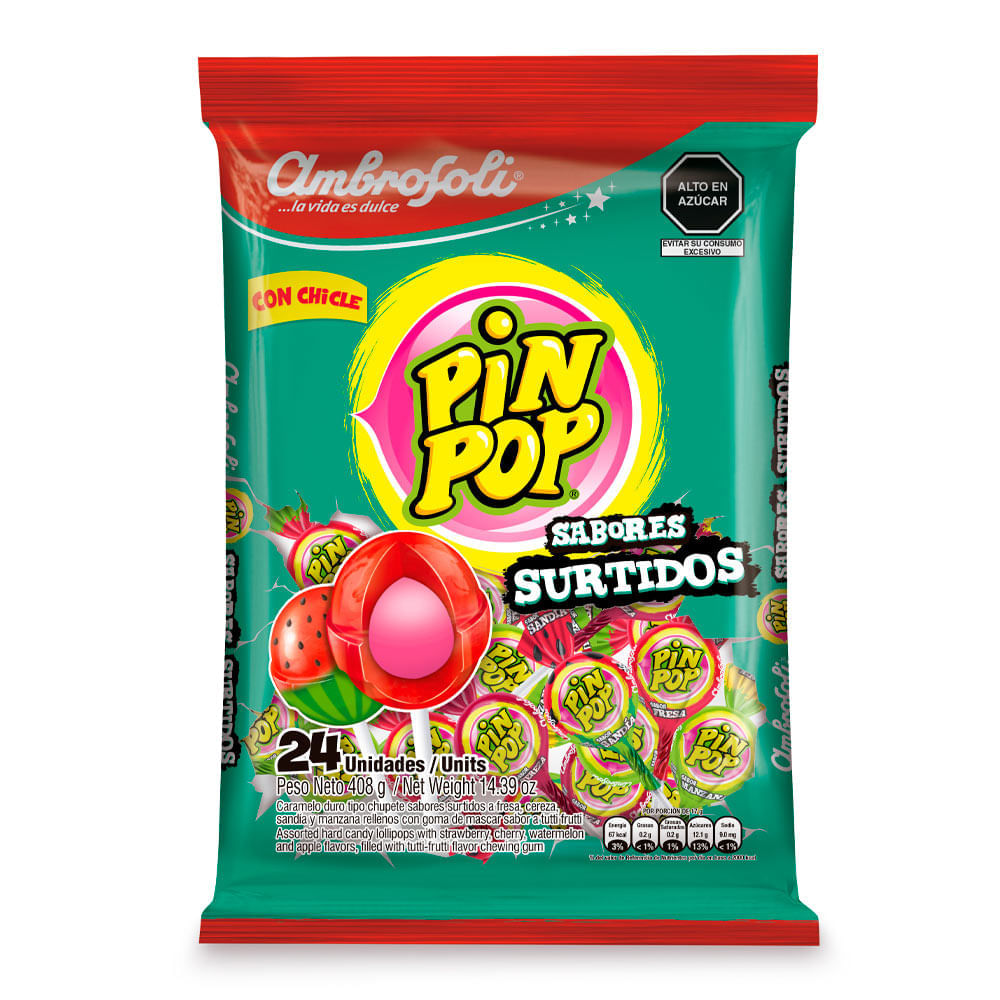 Chupetín Pin Pop Sabores Surtidos 24un - Metro.pe