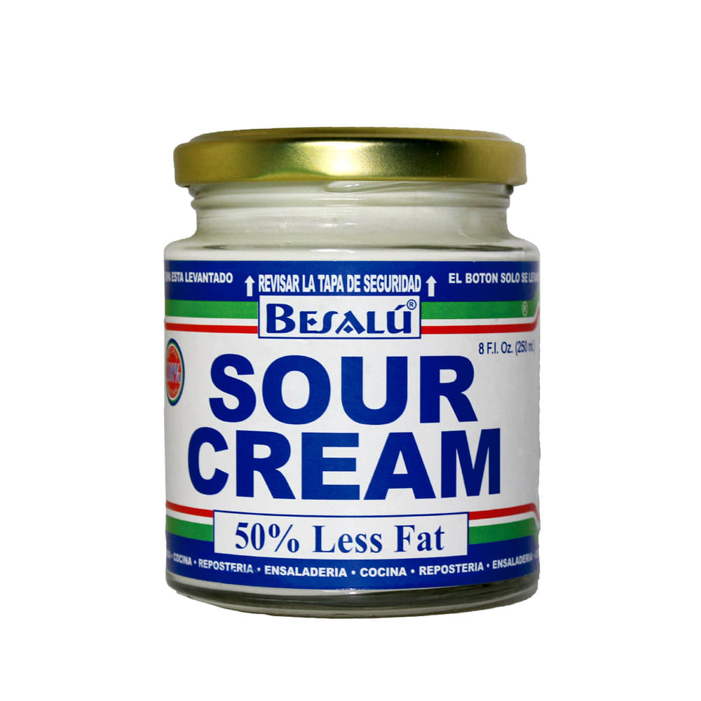 Sour Cream 50% Less Fat Besalú Frasco 8 Oz - Metro.pe