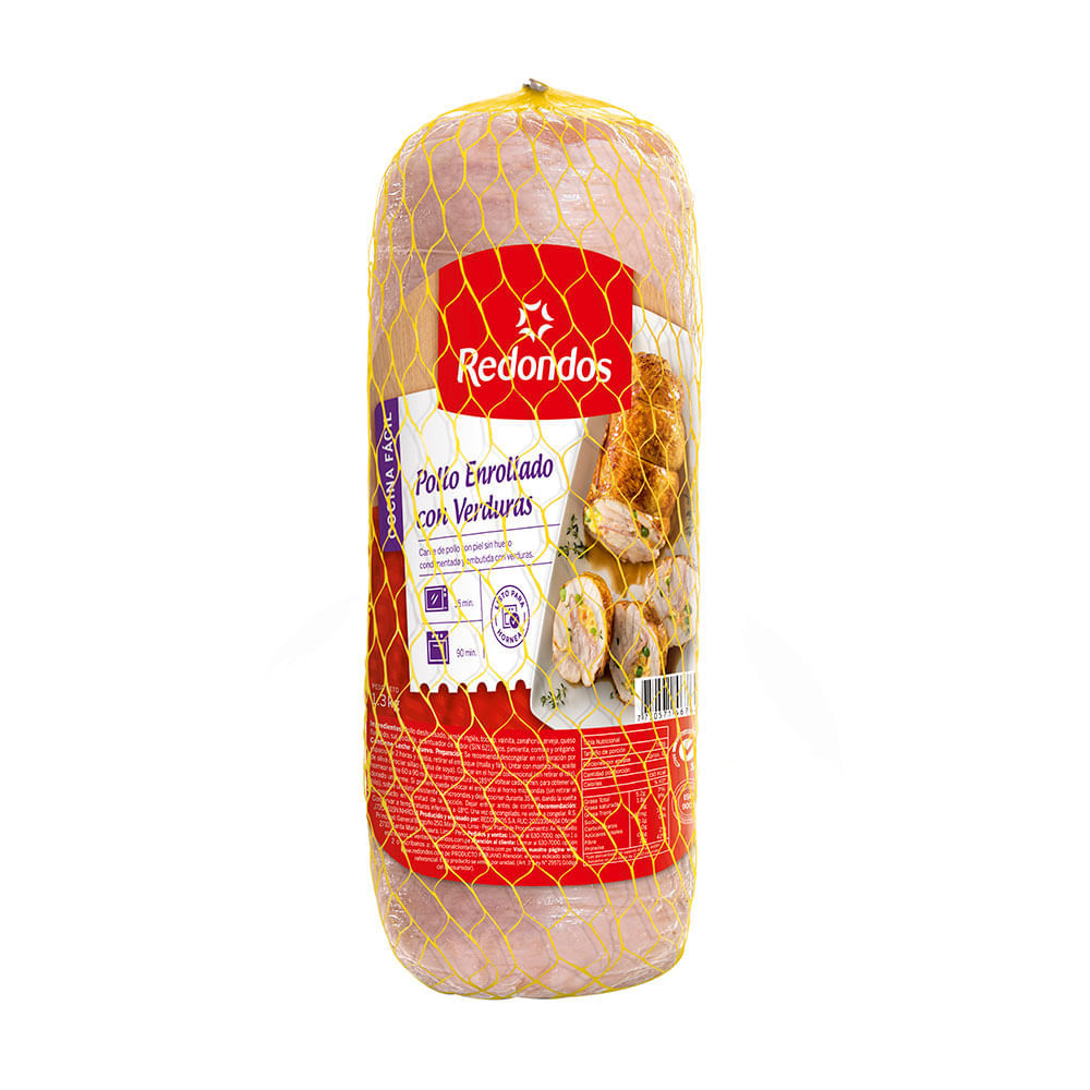 Pollo Enrollado con Verduras Redondos x un - Metro.pe