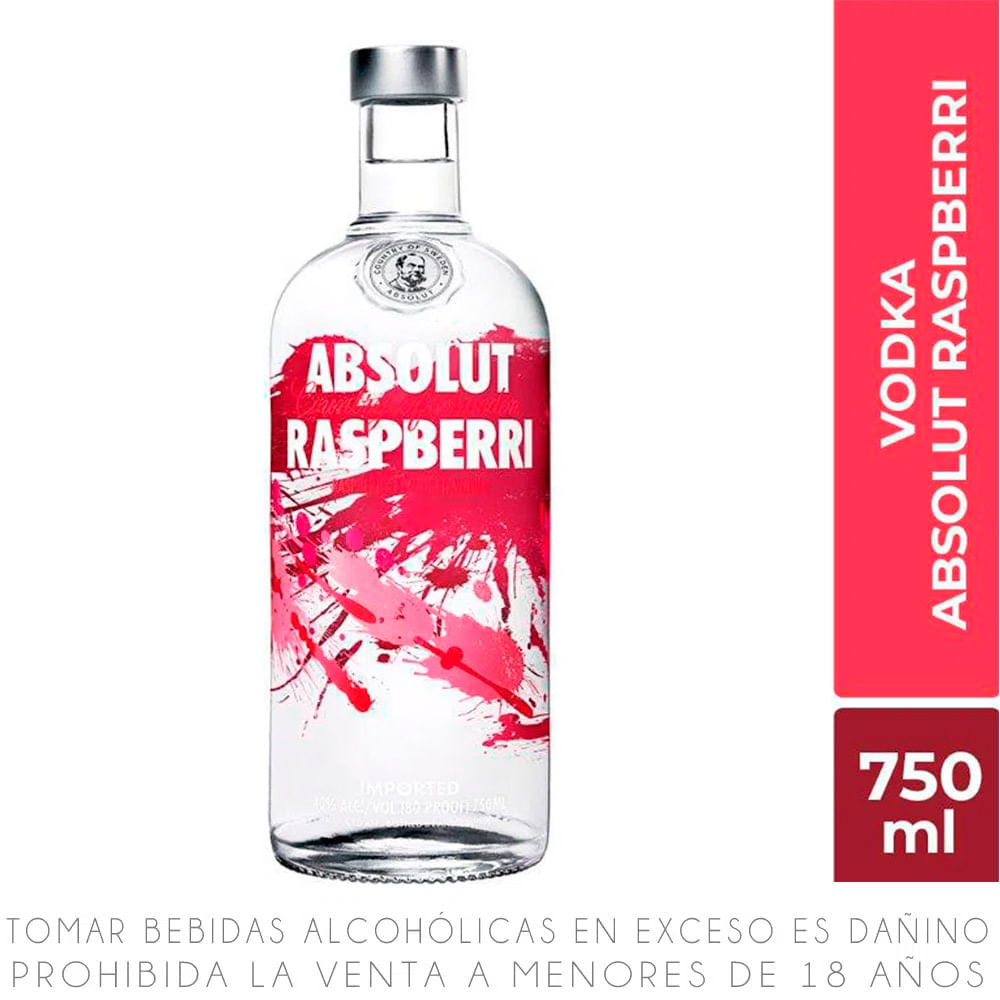 Vodka Absolut Raspberri Botella 700ml - Metro.pe