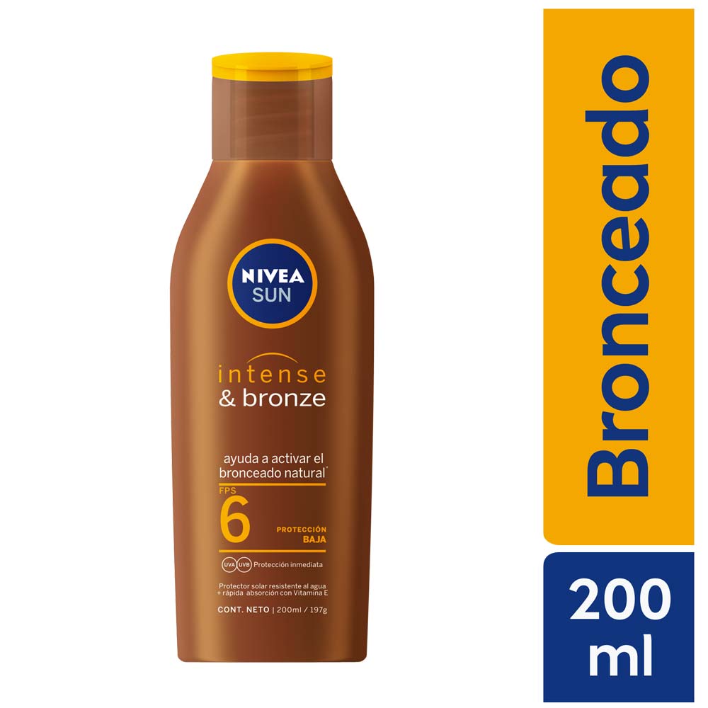 Bronceador Nivea Sun Intense & Bronze FPS6 200ml - Metro.pe