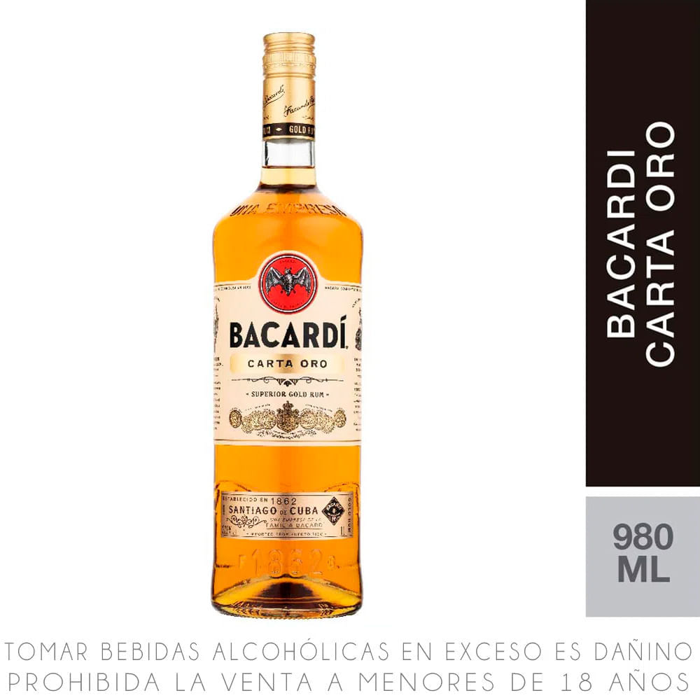 Ron Bacardí Carta Oro Botella 980ml - Metro.pe