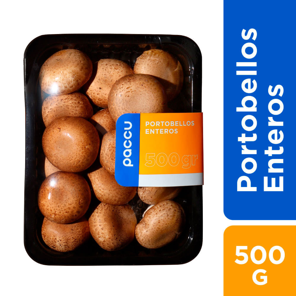 Champiñones Portobello Paccu Bandeja 500g - Metro.pe