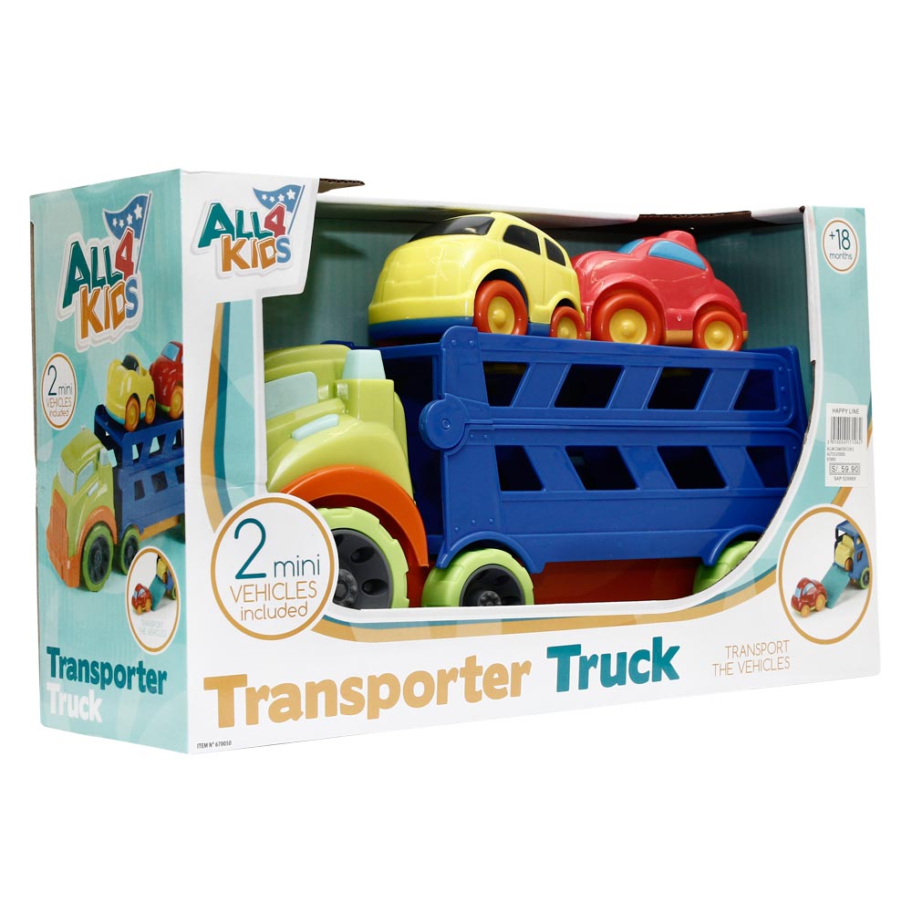 Camión Happy Line + 2 Autos Kids - Metro.pe
