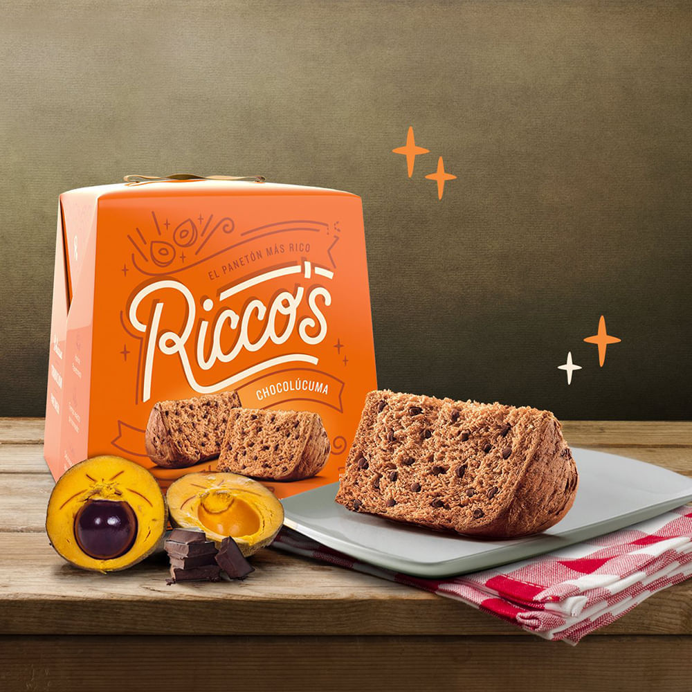 Panetón de Lúcuma Ricco's Chocolúcuma Caja 500g - Metro.pe