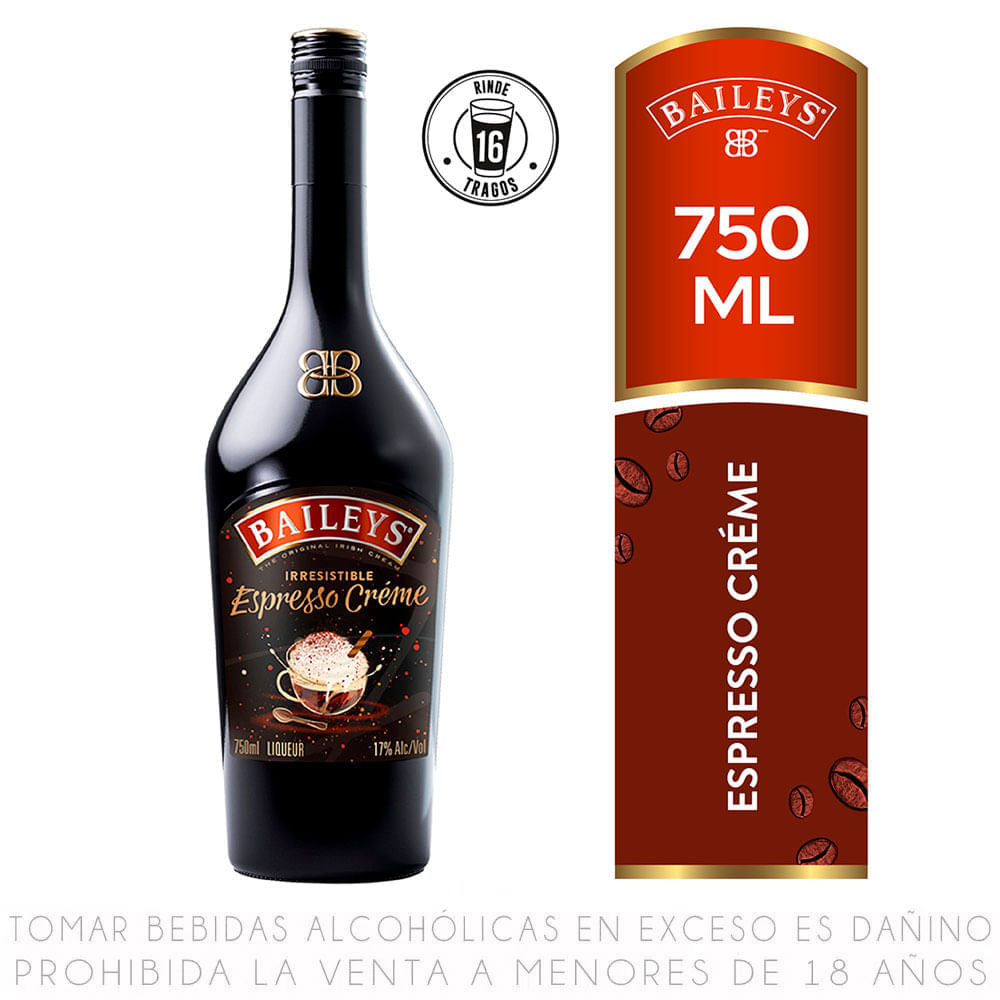 Crema de Licor Baileys Espresso Creme Botella 750ml - Metro.pe