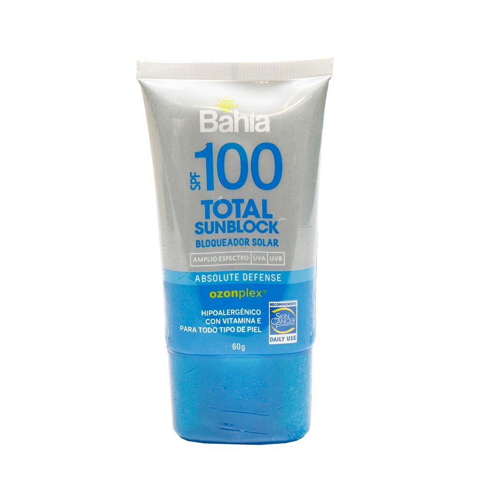 Protector Solar Total SunBlock SPF100 Bahia Contenido 60 g - Metro.pe
