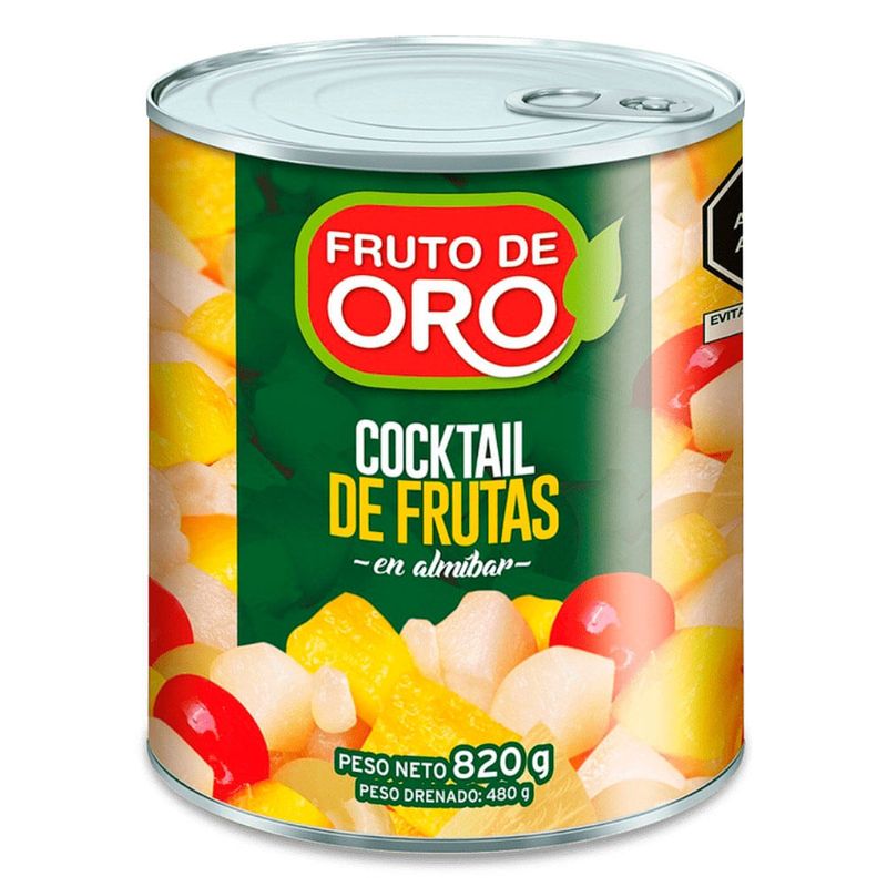 Cocktail De Frutas Fruto De Oro Lata 820 G Metrope