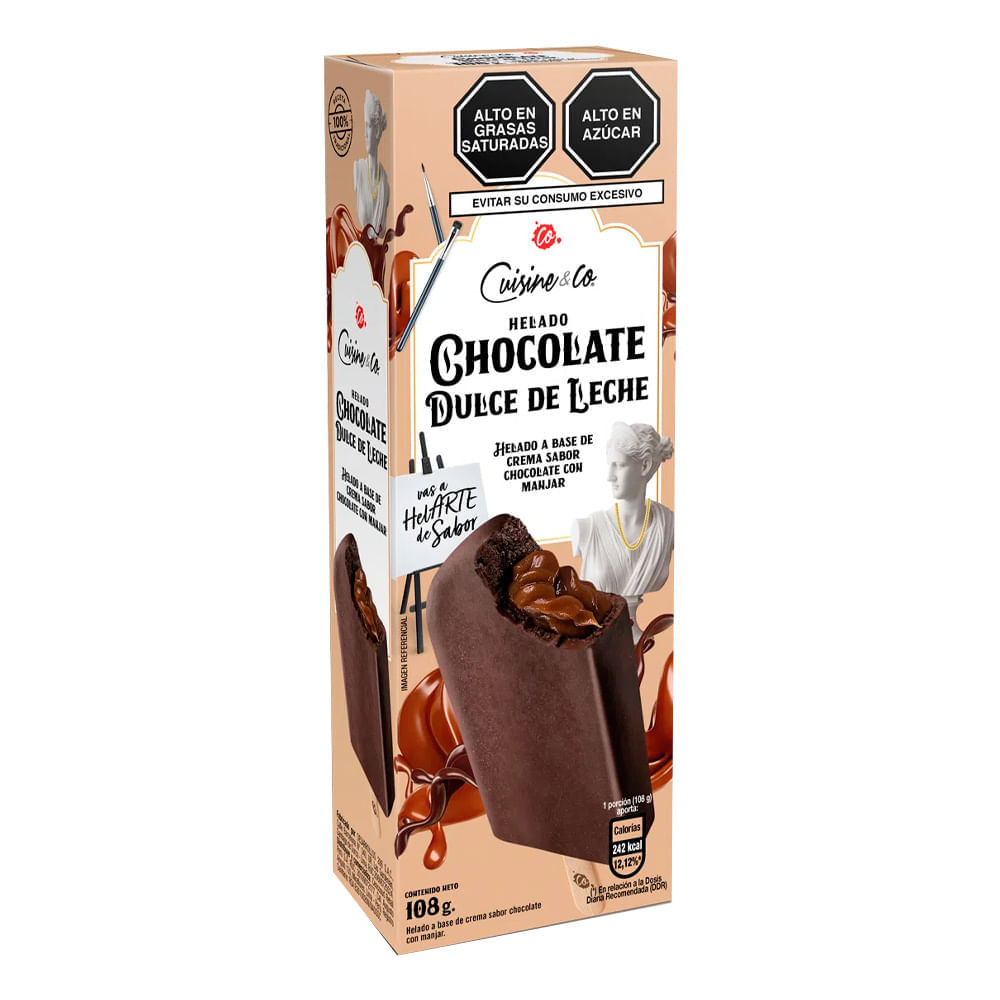 Paleta de Helado Cuisine & Co Choco Dulce Leche 108g - Metro.pe