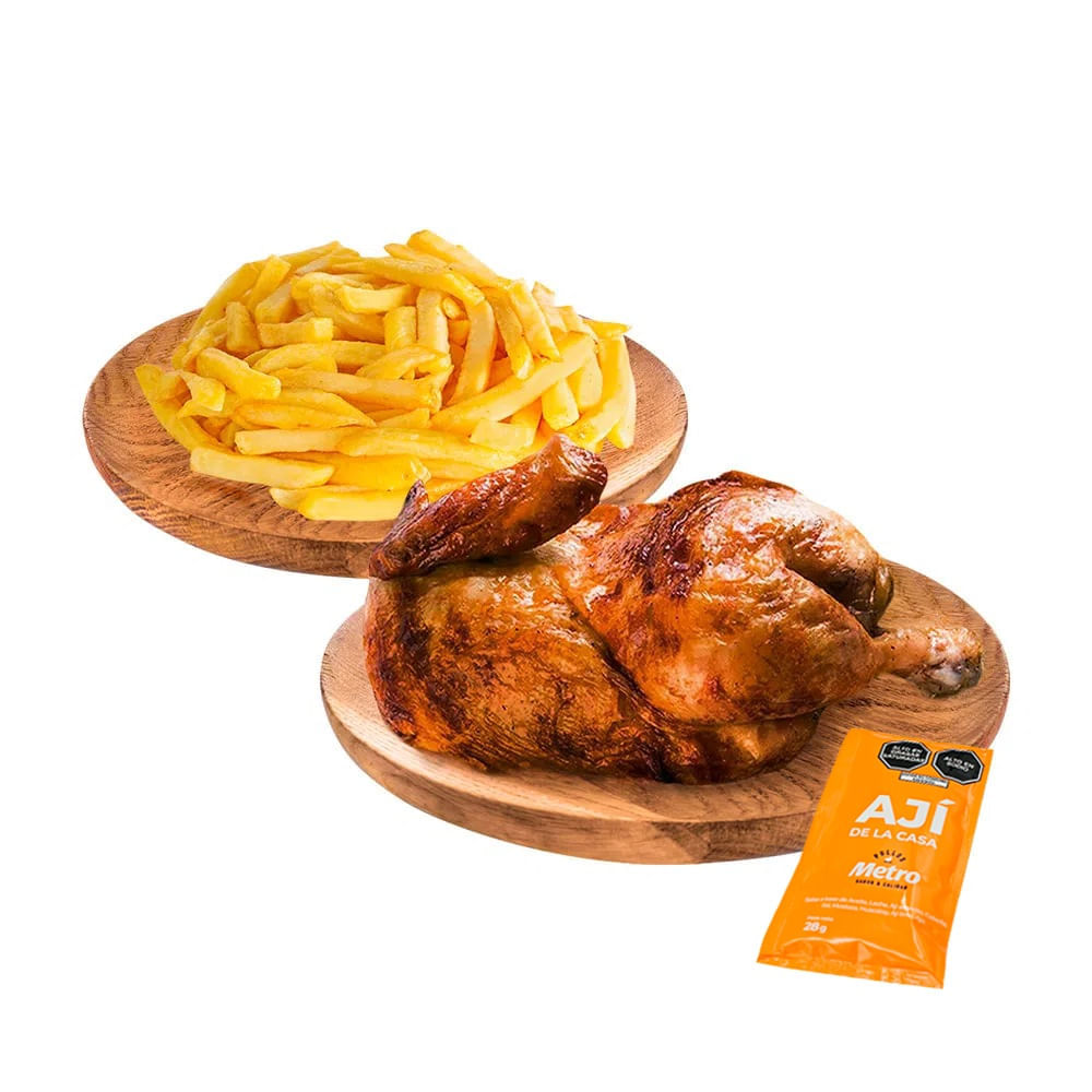 Metro Medio Pollo con Papas - Metro.pe