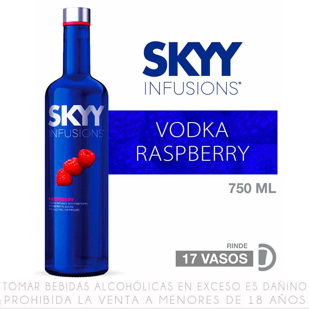 Vodka Skyy Infusions Frambuesa Botella 750ml - Metro.pe