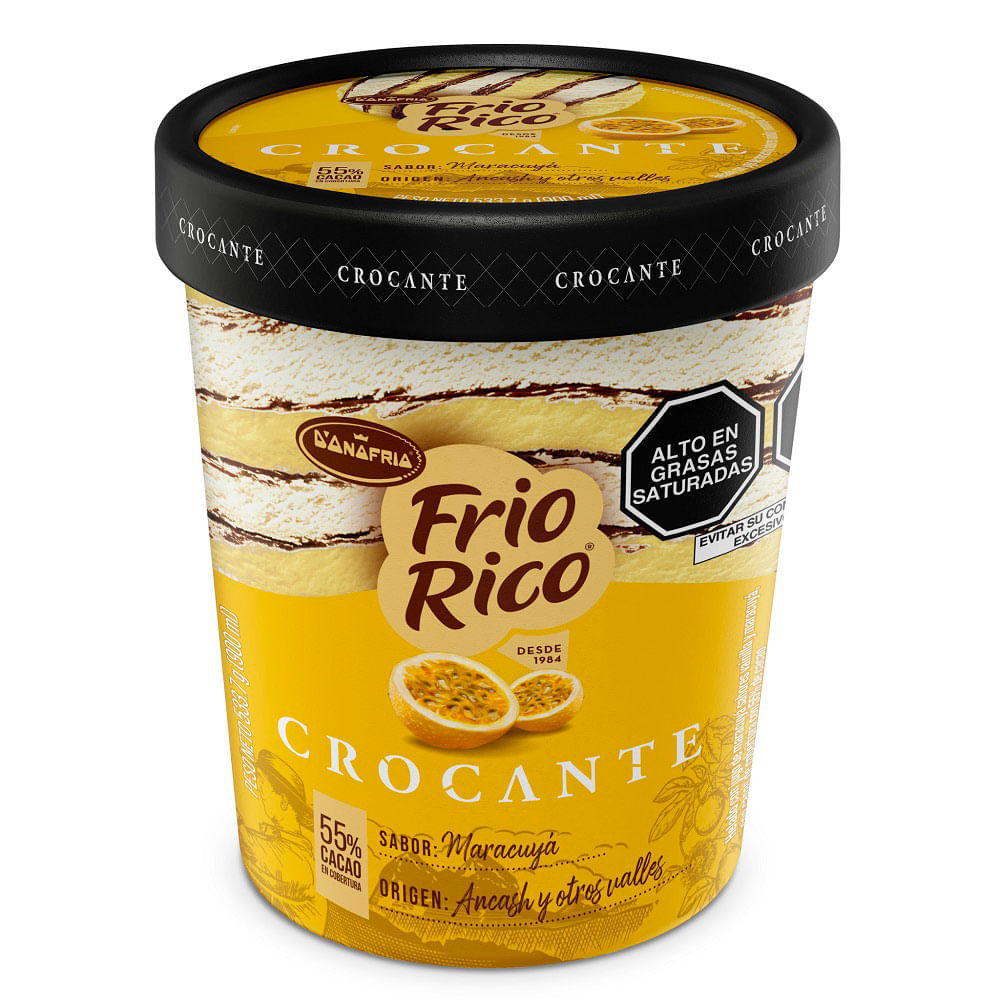 Helado Frio Rico Crocante Maracuyá 900ml - Metro.pe