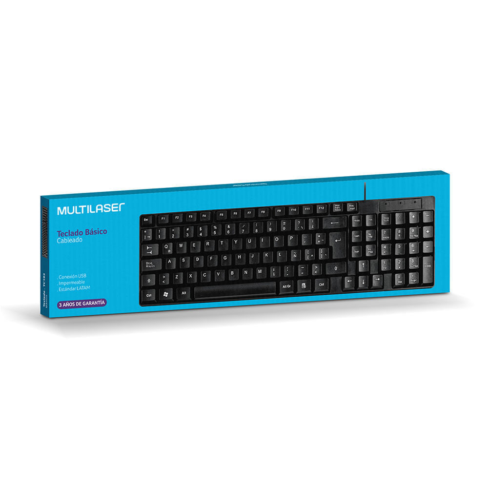 Teclado Clásico Slim USB Multilaser - Metro.pe
