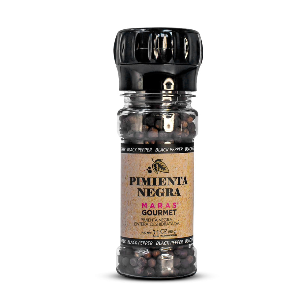 Pimienta Negra Entera Maras Gourmet con Molinillo 60g - Metro.pe