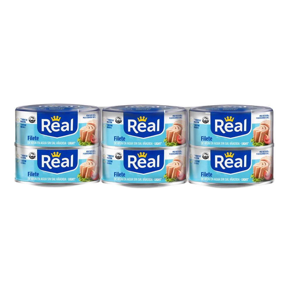Sixpack Filete de Atún en Agua Real 140g - Metro.pe