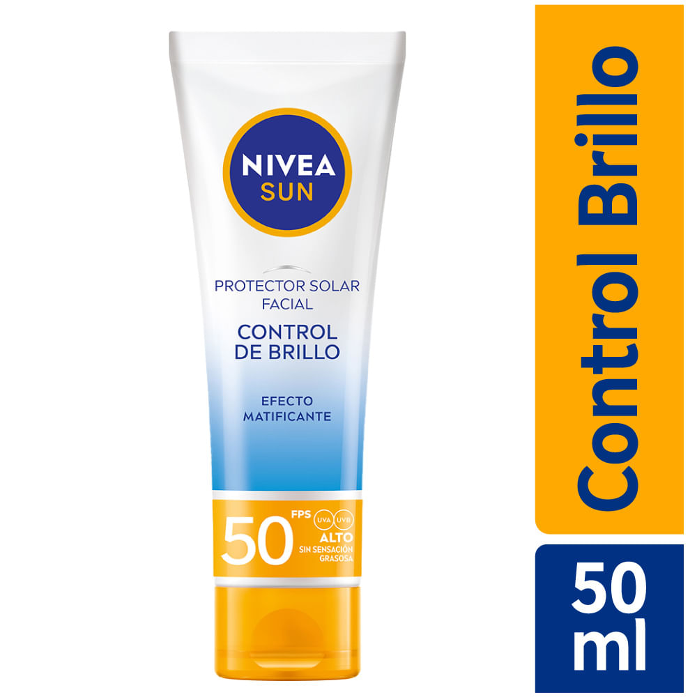 Protector Solar Facial Nivea Sun Control de Brillo FPS50 50ml - Metro.pe
