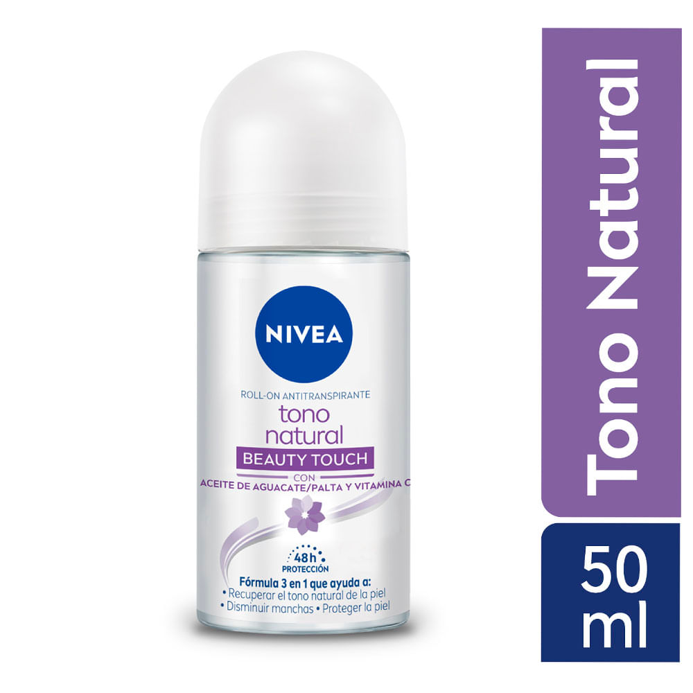 Antitranspirante Roll-On Nivea Tono Natural Beauty Touch 50ml - Metro.pe