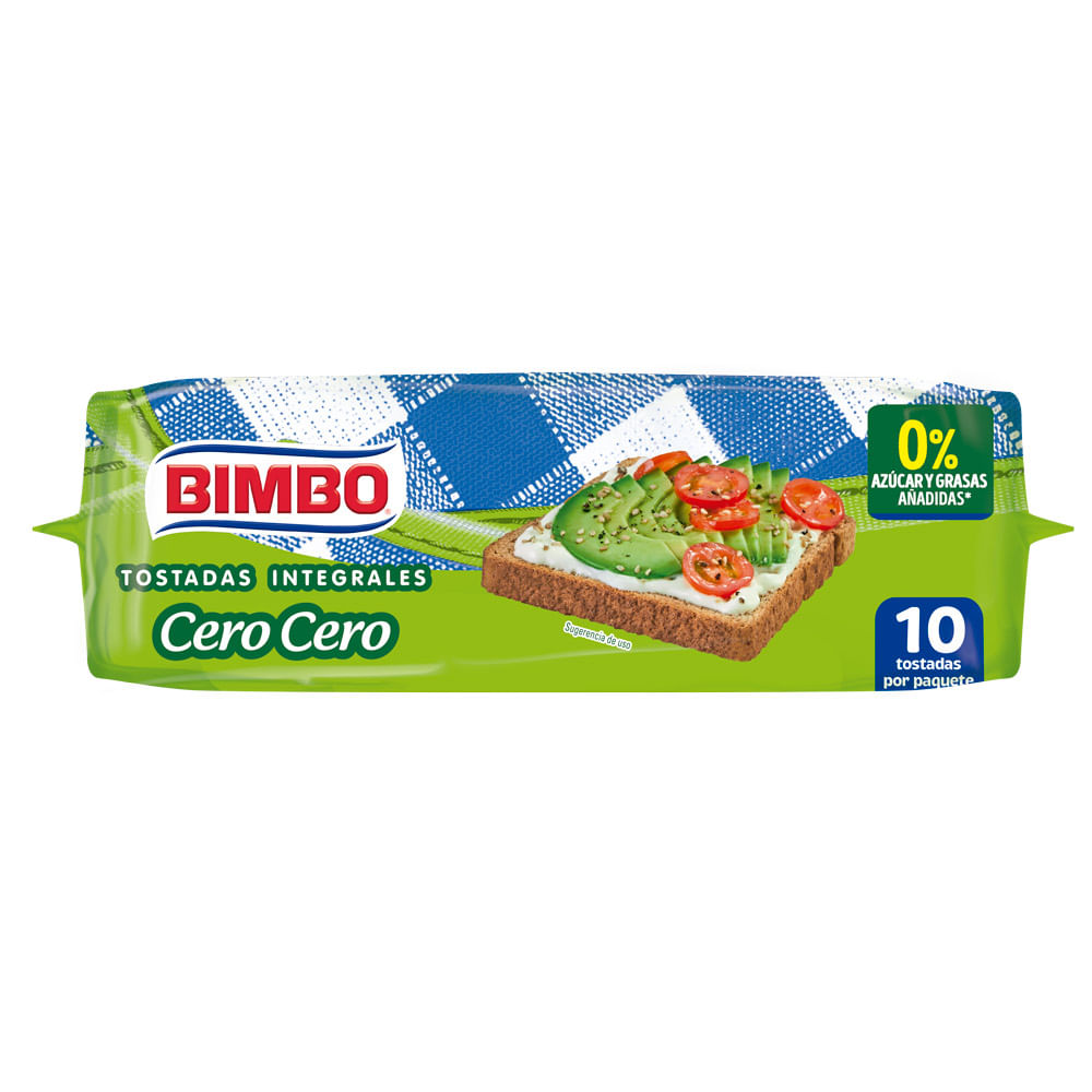 Tostadas Integrales Bimbo Cero Cero 140g - Metro.pe