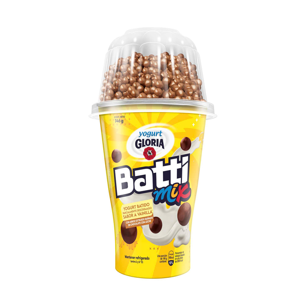 Yogurt Gloria Battimix Vainilla 146g - Metro.pe
