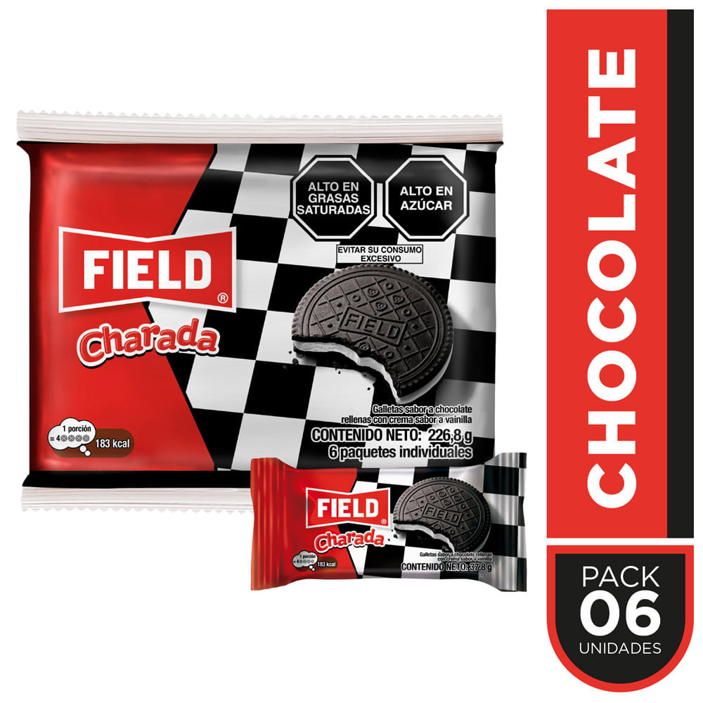 Sixpack Galletas Rellenas Charada 37.8g - Metro.pe