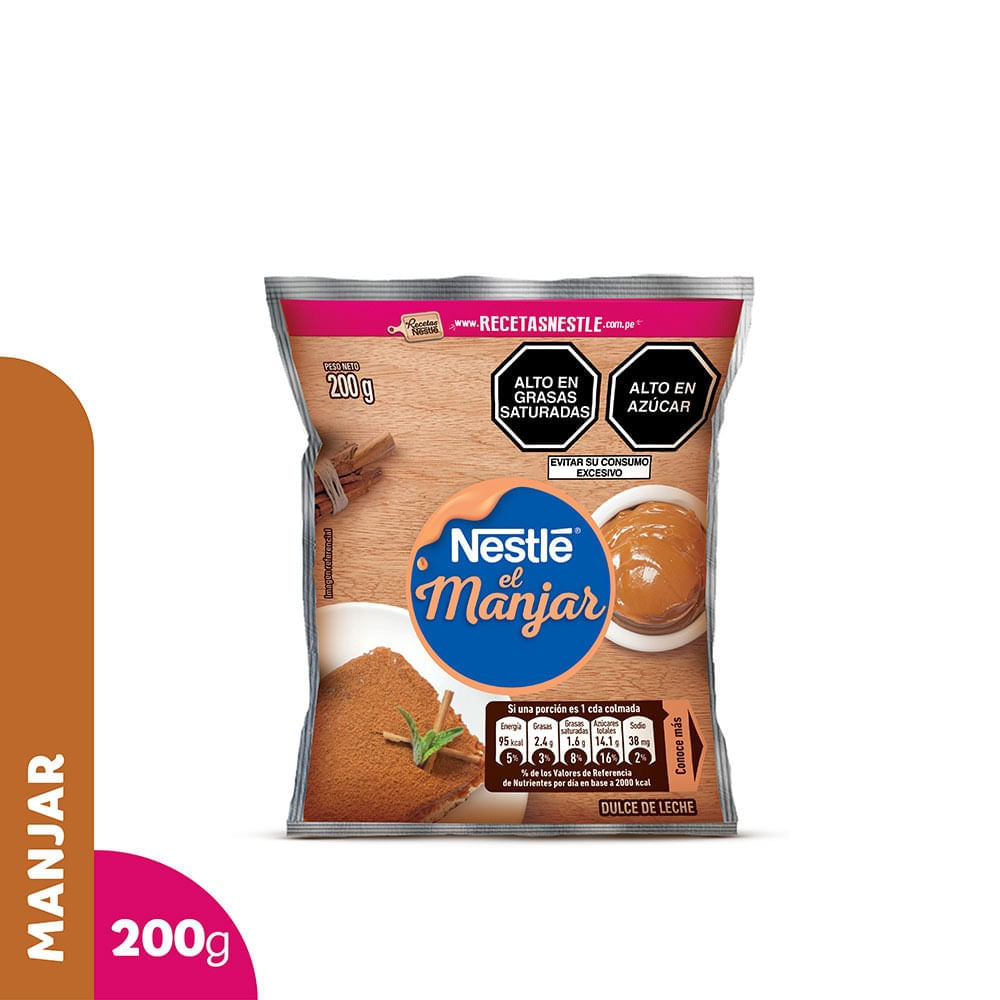 Dulce de Leche El Manjar Nestlé Bolsa 200 g - Metro.pe