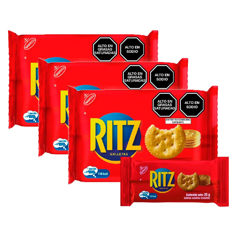 Pack x3 Sixpack Galletas Saladas Ritz Original 20g - Metro.pe