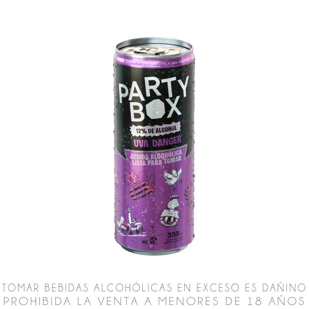 Bebida Reay to Drink Party Box Uva Danger Lata 355ml - Metro.pe