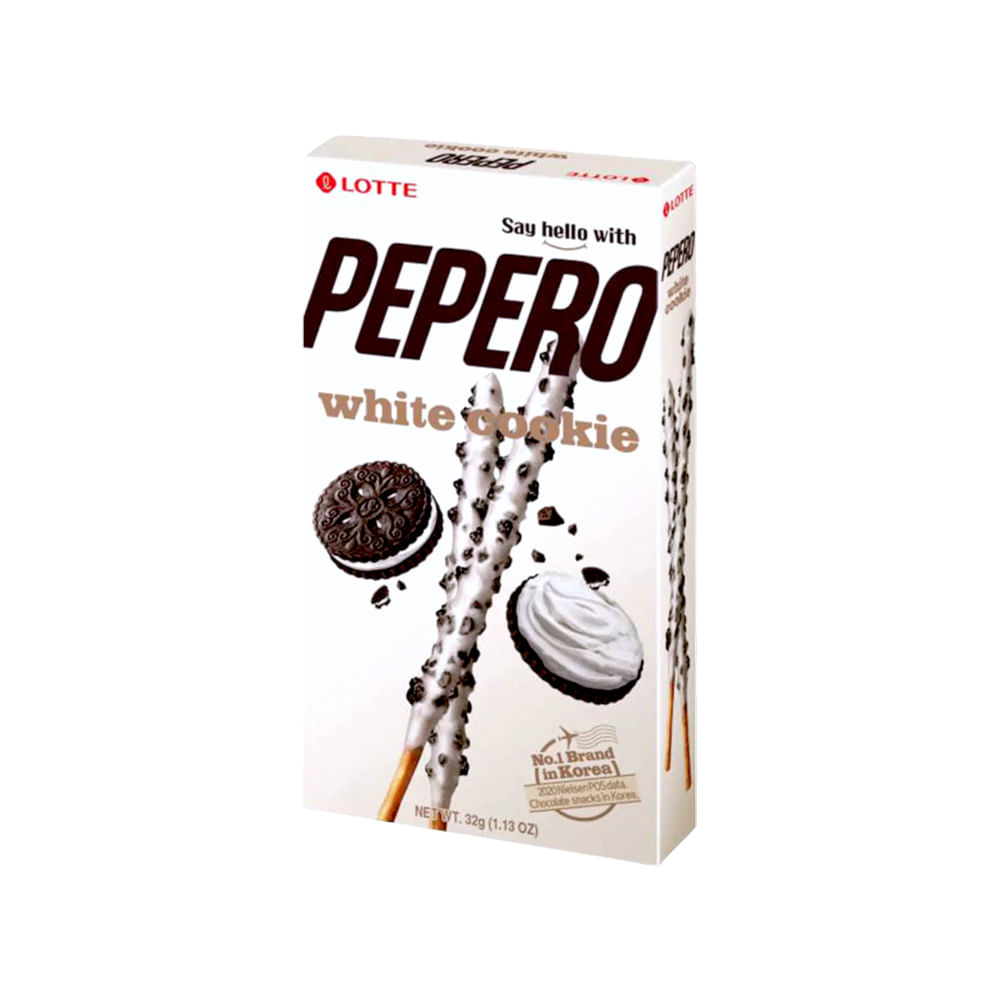 Palitos con Cobertura de Chocolate Pepero White Cookie 32g - Metro.pe