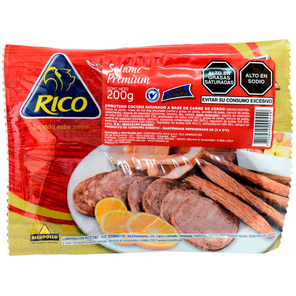 Salame Rico Premium 200g - Metro.pe