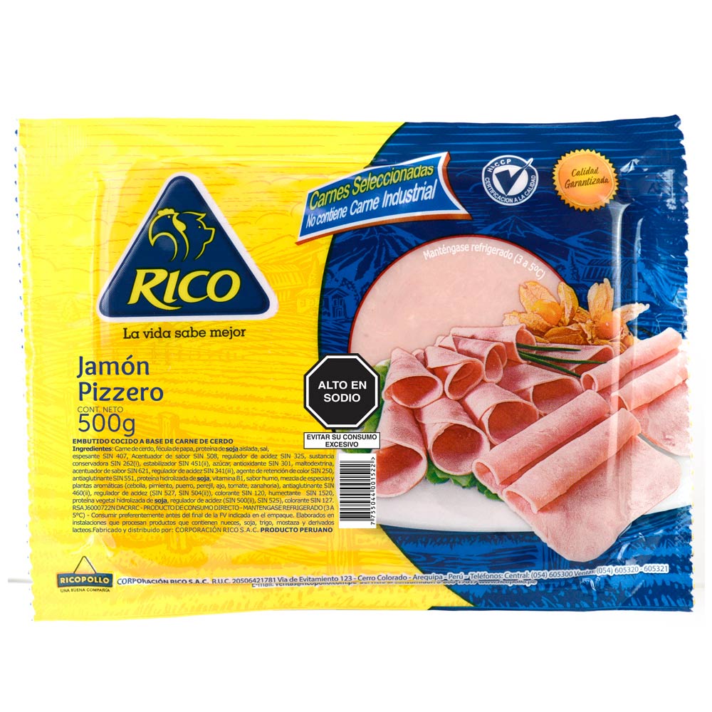 Jamon Pizzero Rico 500g - Metro.pe