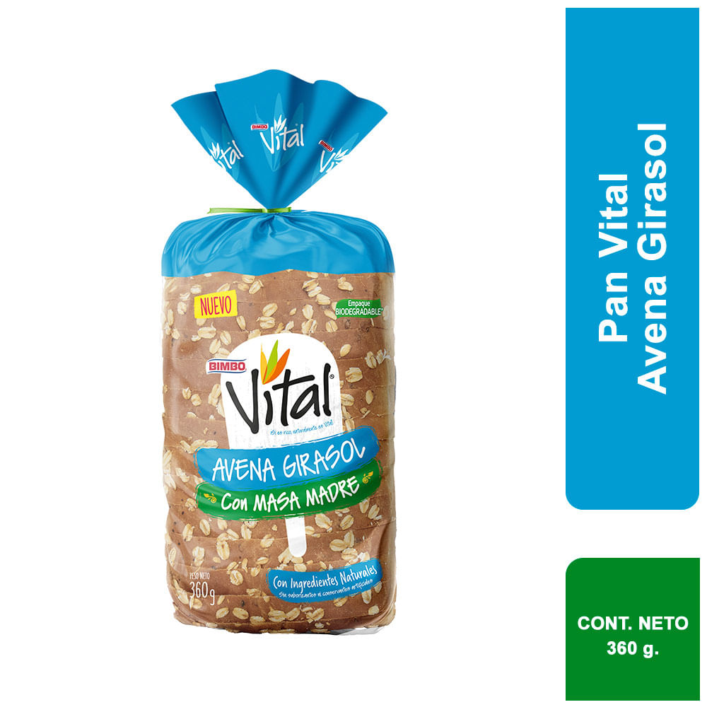 Pan de Molde de Semillas Bimbo Vital Bolsa 360 g - Metro.pe