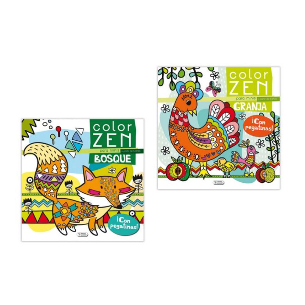 Libro Color Zen Animales Surtidp - Metro.pe