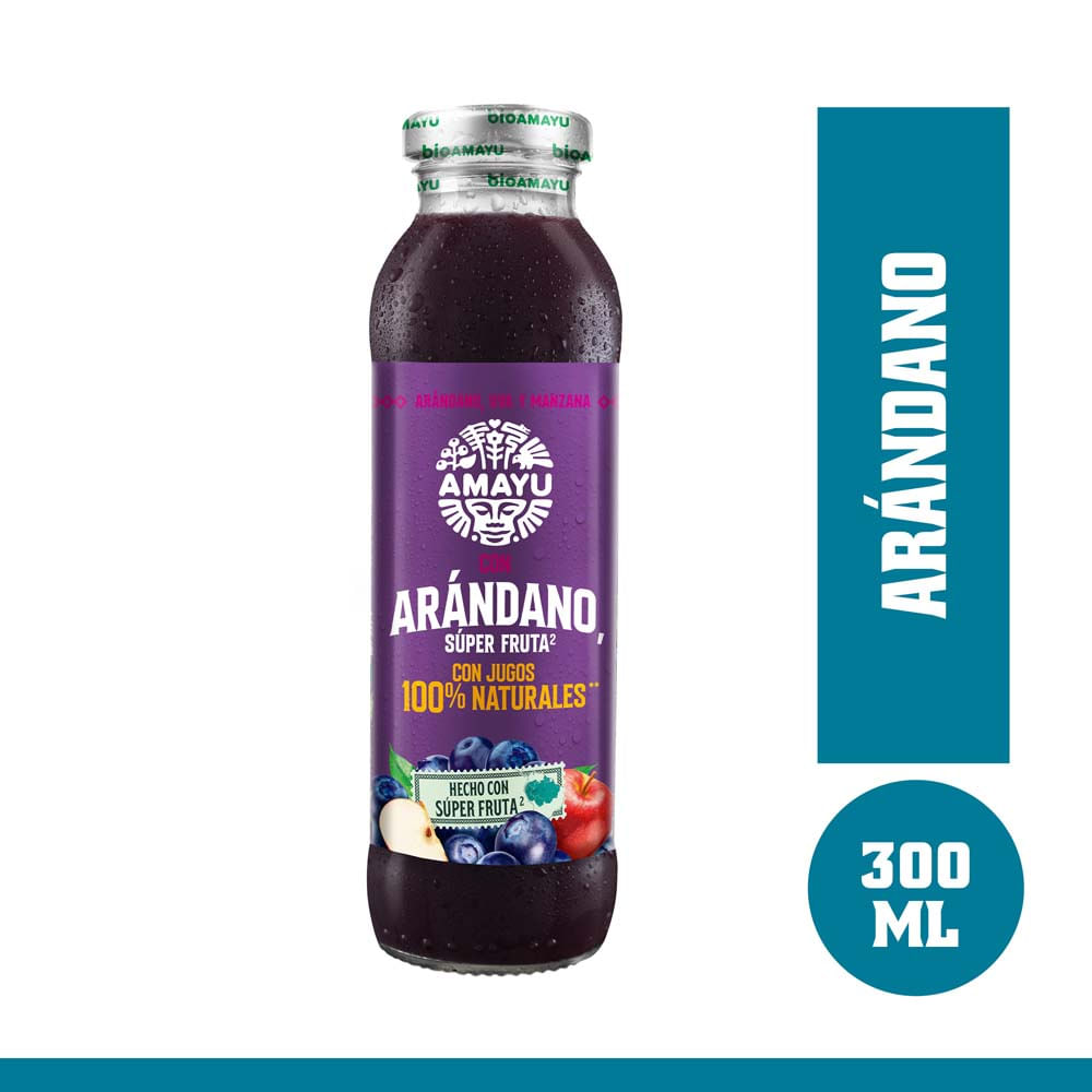 Jugo de Arándano, Uva y Manzana Bio Botella 300ml - Metro.pe
