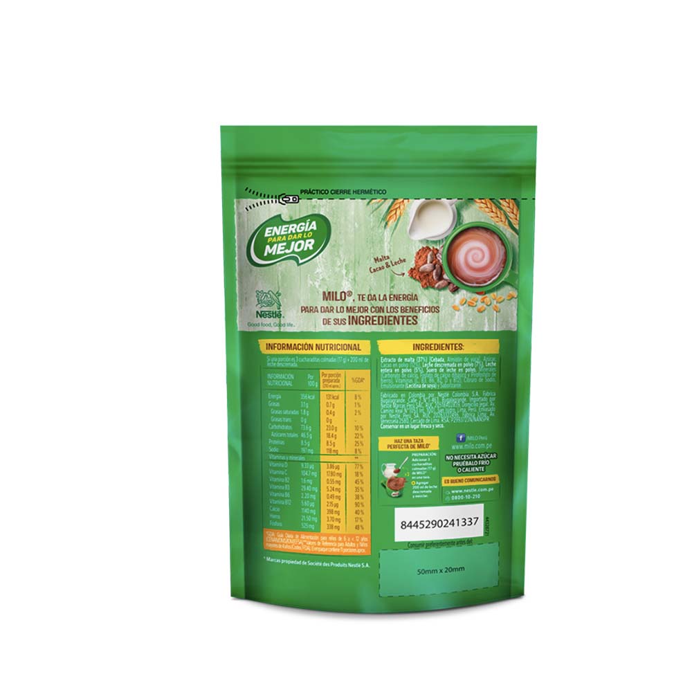Alimento Granulado Milo Activ-Go 190g - Metro.pe