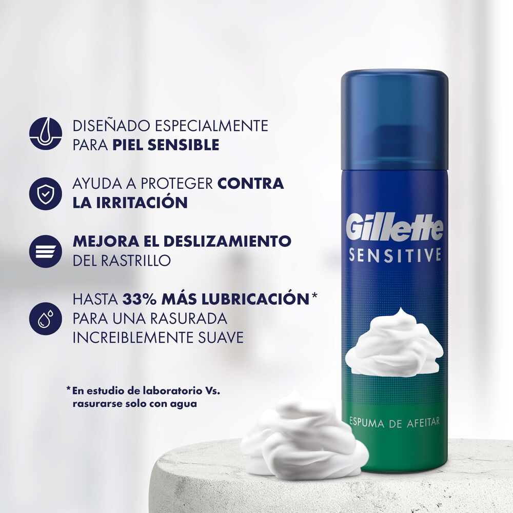Espuma de Afeitar Gillette Sensitive 155ml - Metro.pe