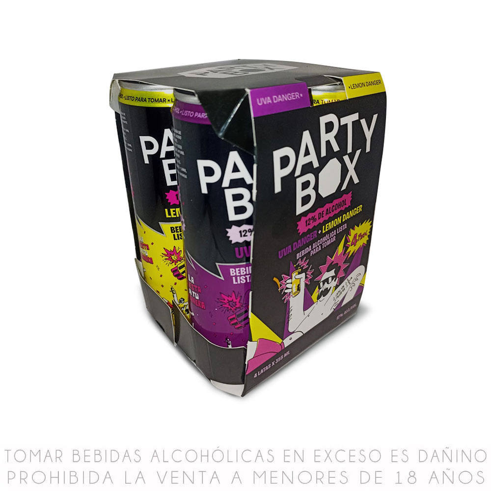 Pack Party Box Bebida RTD: Uva Danger + Lemon Danger - Metro.pe