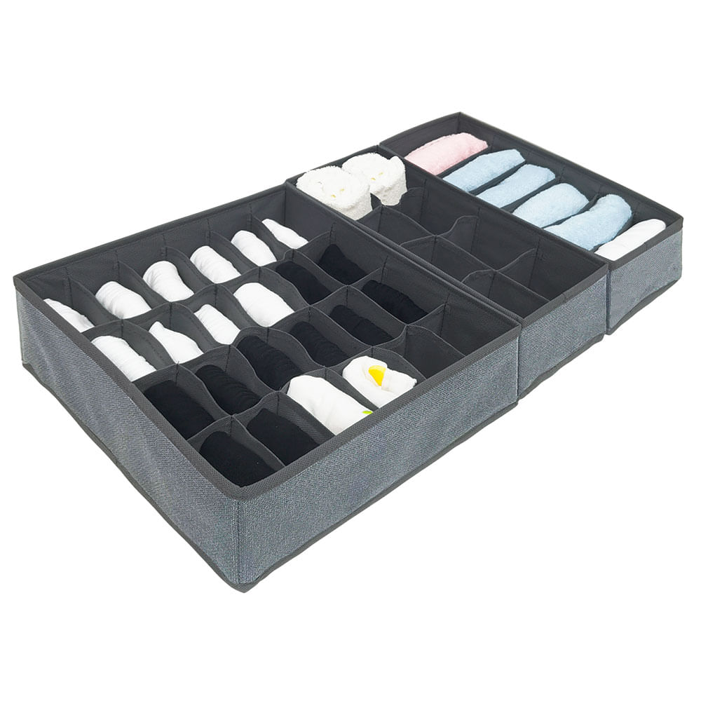 Pack 3 Organizadora de Ropa Interior Krea Non Woven - Metro.pe