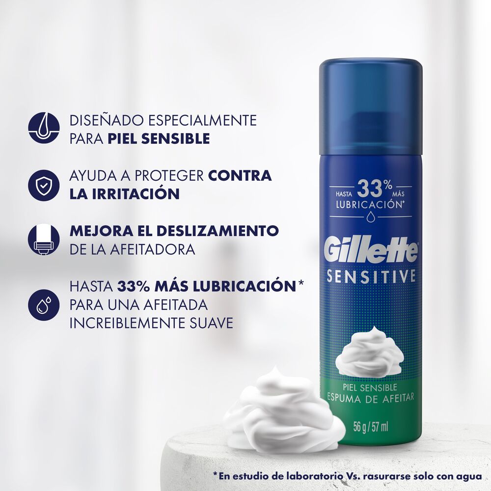 Pack Gillette Sensitive: Máquina de Afeitar + Repuesto + Espuma 56g ...
