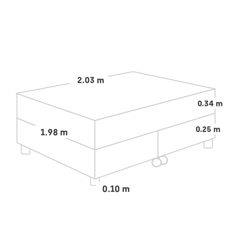 Cama Royal Cloud King Gris - Metro.pe