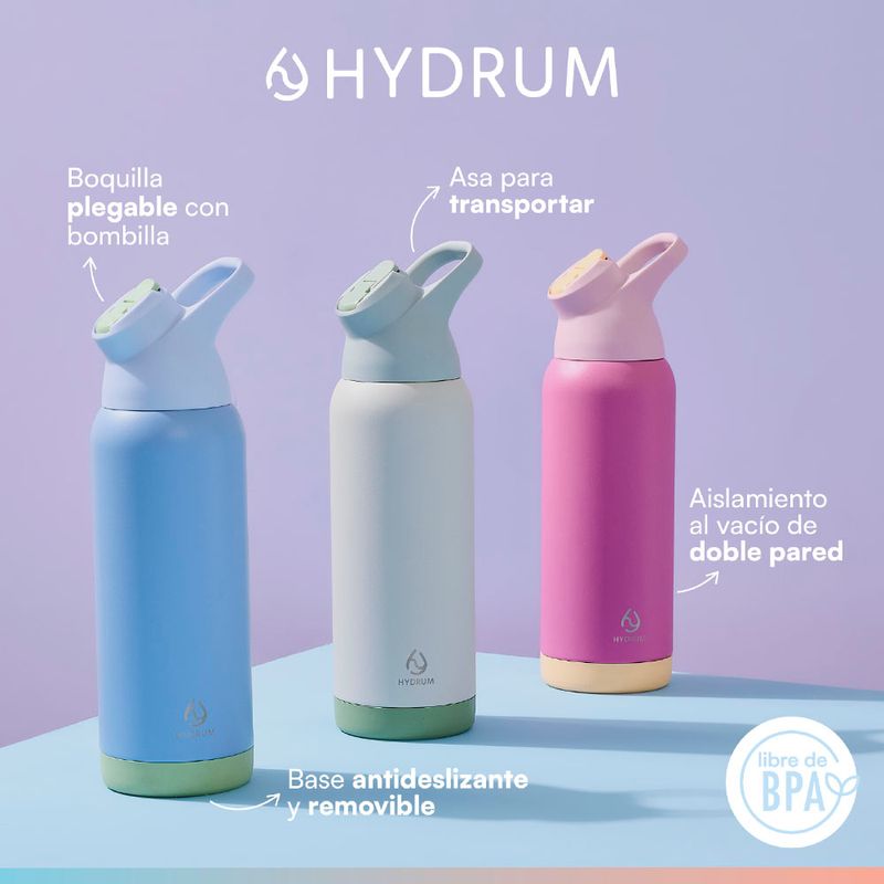 Botella Hydrum Estilo Rosa Palo 940ml Acero - Metro.pe