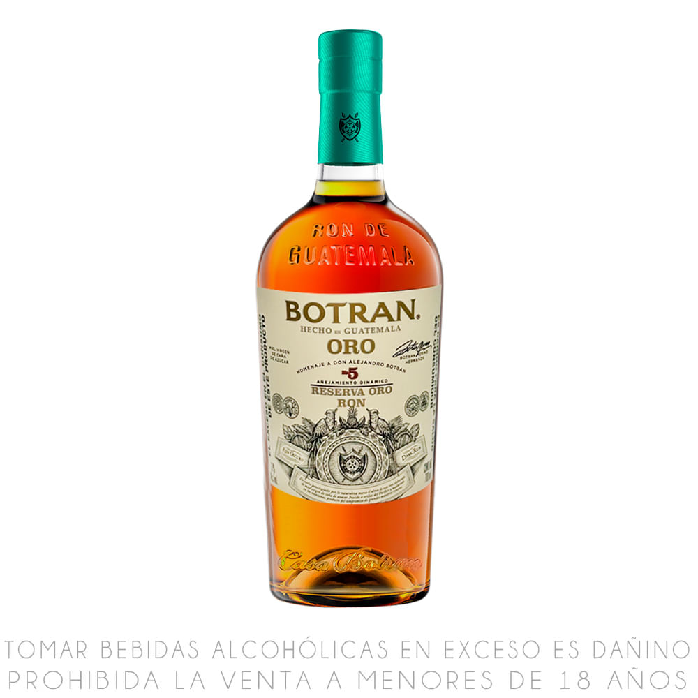 Ron Botrán Oro 5 Años Botella 700ml - Metro.pe