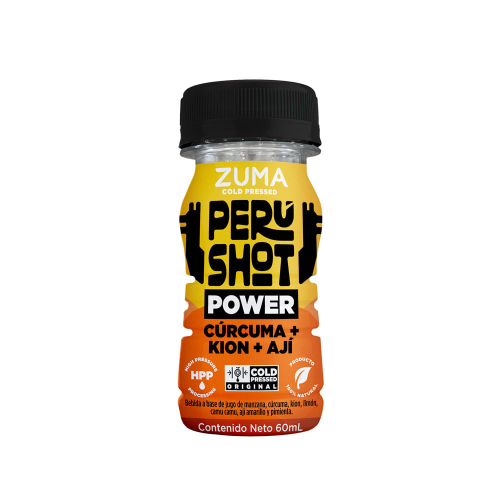 Jugo Cold Pressed Zuma Perú Shot Power Botella 60ml - Metro.pe