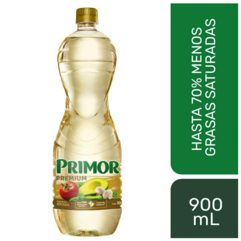 Aceite Vegetal Primor Premium Botella 900ml - Metro.pe