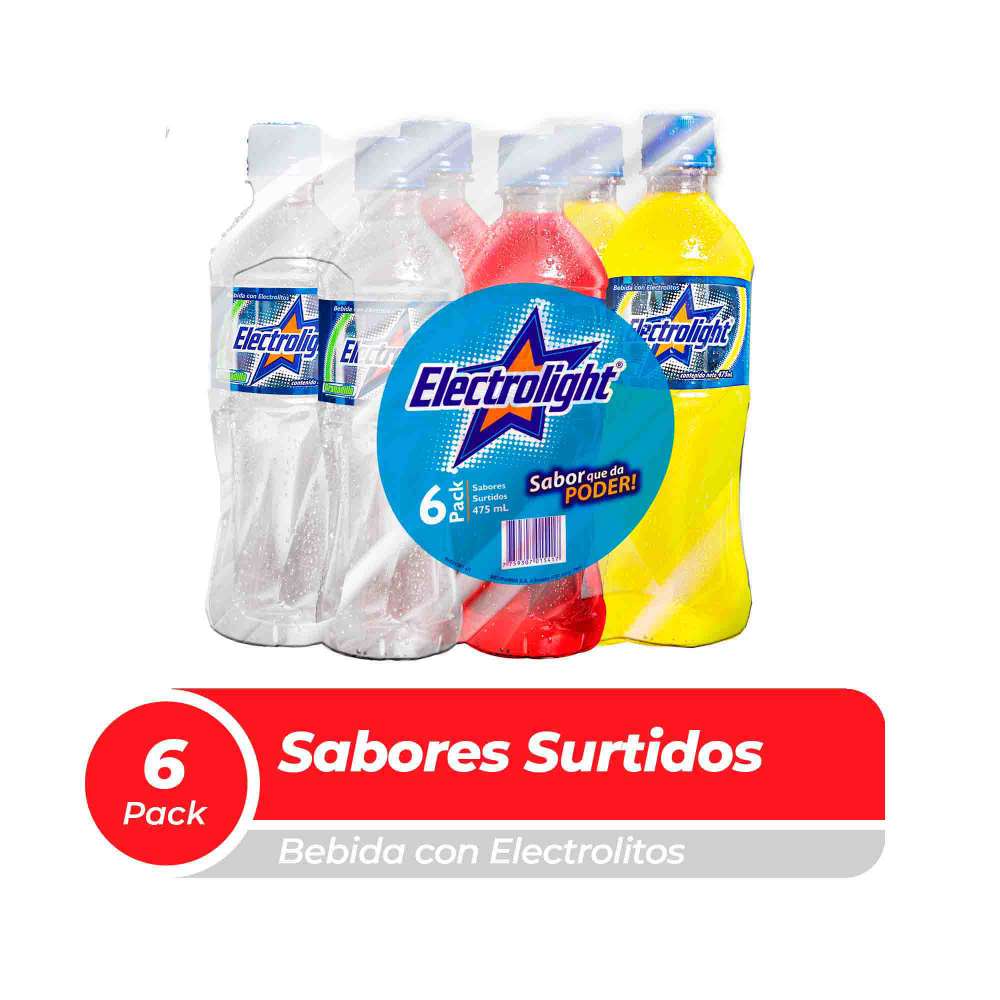 Electrolight 3 Sabores Six Pack Botella 475 ml c/u - ELECTRO 6P 3 SAB ...