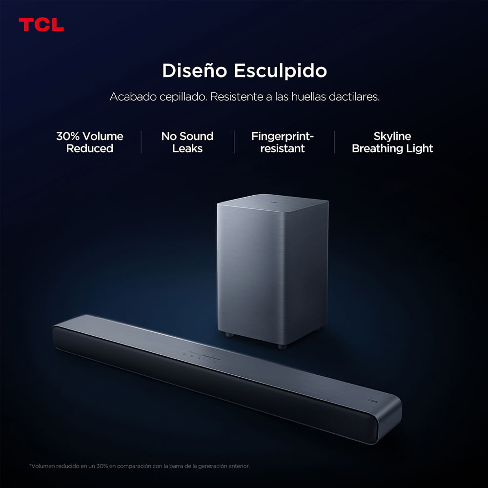 Soundbar TCL S55H 2.1 Ch Dolby Atmos Pro - Metro.pe