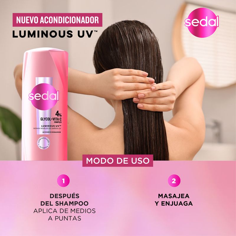 Acondicionador Sedal Luminoso UV 340ml - Metro.pe