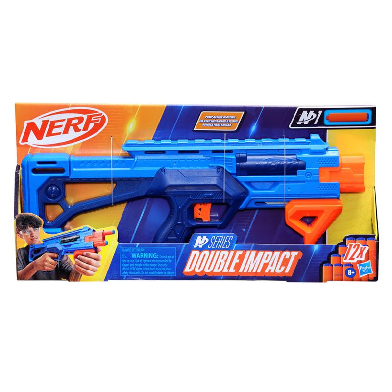 Lanzador Nerf N Series Double Impacto 12 Dardos - Metro.pe